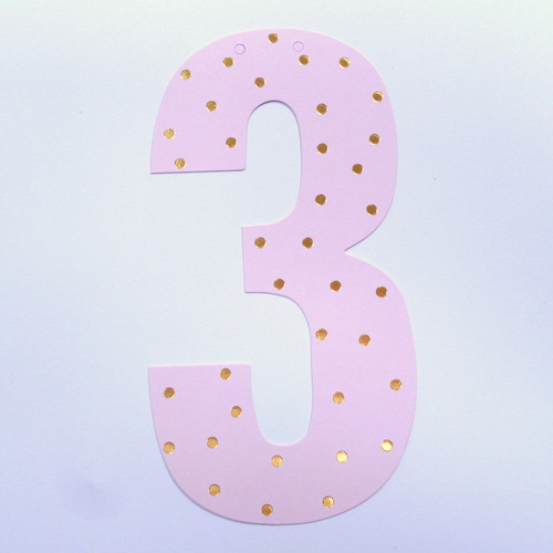 Make A Garland :: Number :: 3 | paper-and-string