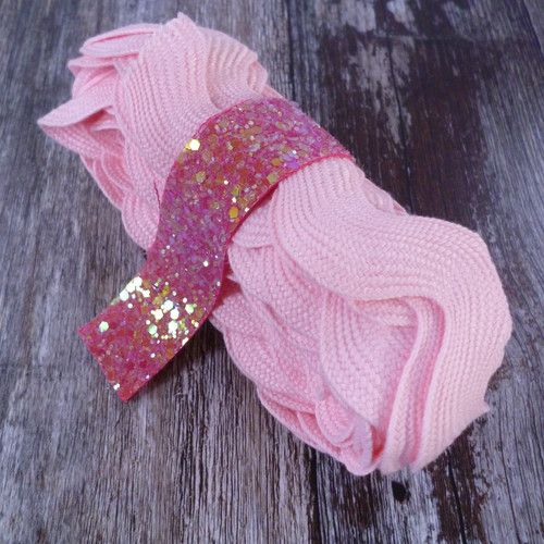 40mm giant ric rac pale pink - remnants - 5m bundle | paper-and-string