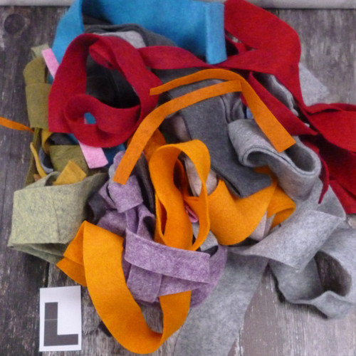 Felt Remnant Packs :: Heathered Felt :: strips L | paper-and-string