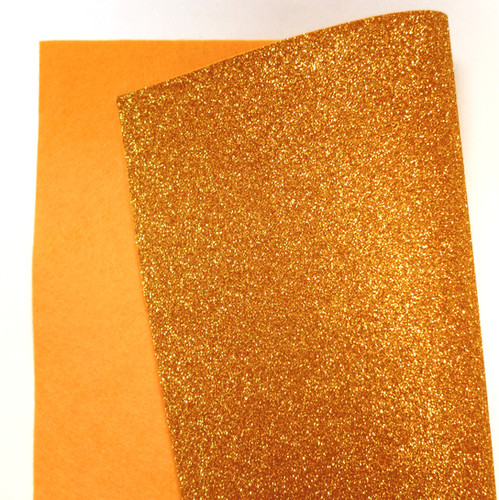 Premium Felt & Glitter :: Yellow Gold on Mustard | paper-and-string