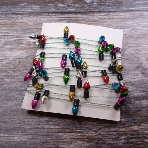 Mini Christmas Lights on a String | paper-and-string