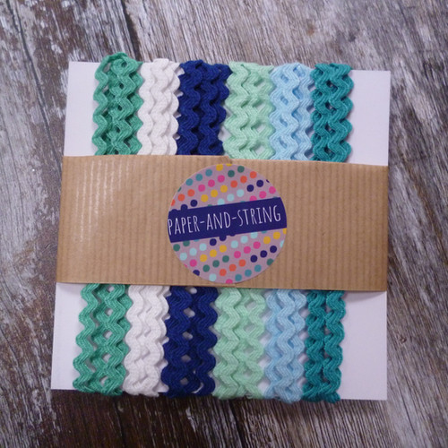 Colour Collection :: teeny tiny ric rac :: blues | paper-and-string