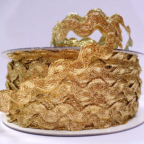 Metallic Ric Rac :: Pale Gold | paper-and-string
