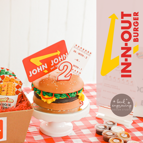 Custom IN-N-OUT Cake Topper | IN-N-OUT | Beck Engraving