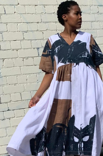 1264AT6P BB DRESS navy tan | bananabluelabel