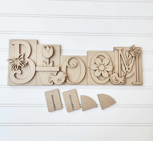 Bloom Word Block | Cactus Canyon Design