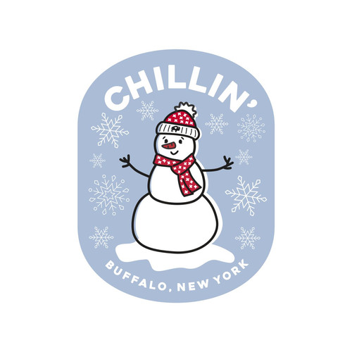 Chillin' Sticker & Magnet | buffaloveapparel