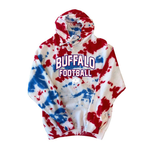 RWB Football Tie Dye Hoodie | buffaloveapparel