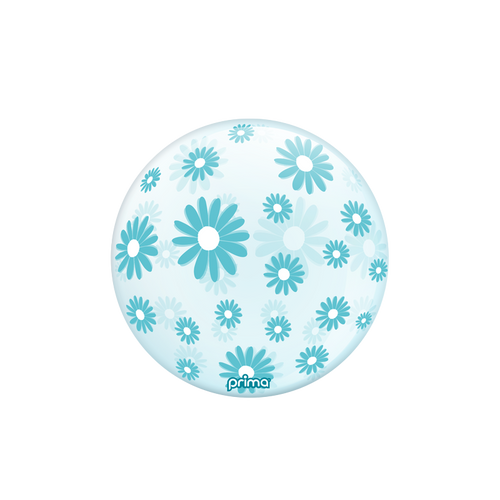 20" Blue Daisies Sphere™ | Prima Balloons