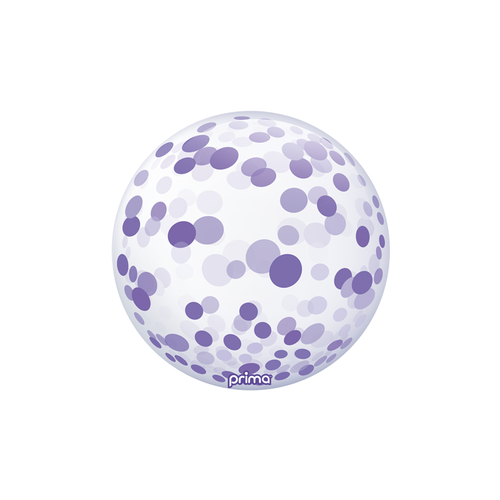 20" Purple Confetti Sphere™ | Prima Balloons