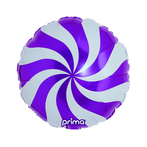 18" Purple Candy Swirl | Prima Balloons