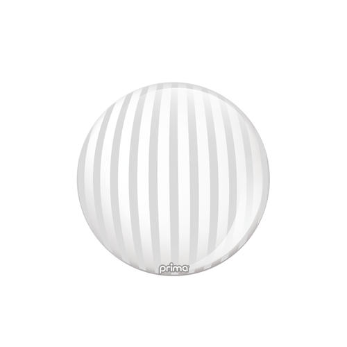 20" Silver Stripe Sphere™ | Prima Balloons
