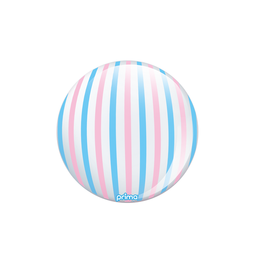 20" Pink & Blue Stripe Sphere™ | Prima Balloons