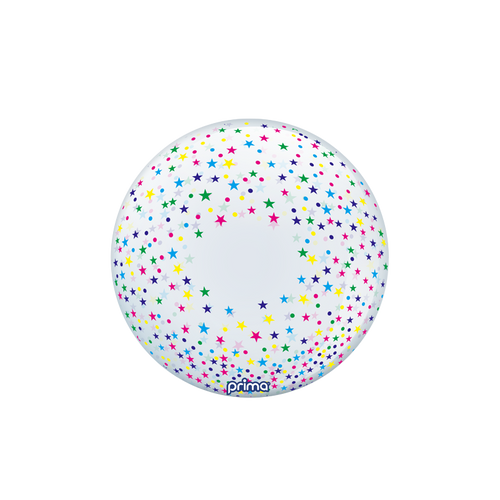 20" Colorful Confetti Stars Sphere™ | Prima Balloons