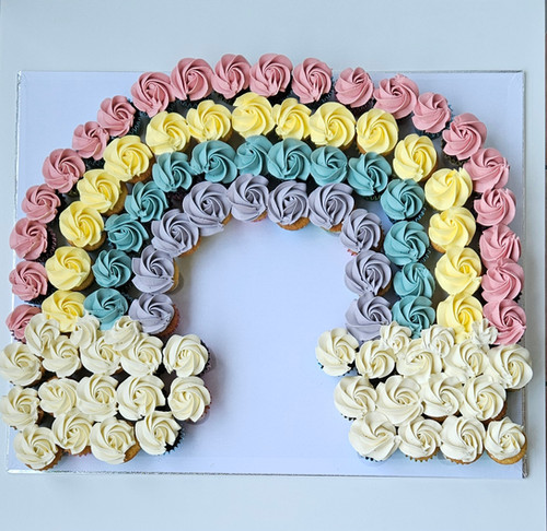 Rainbow Mini Cupcake Cake | Violet Cakes