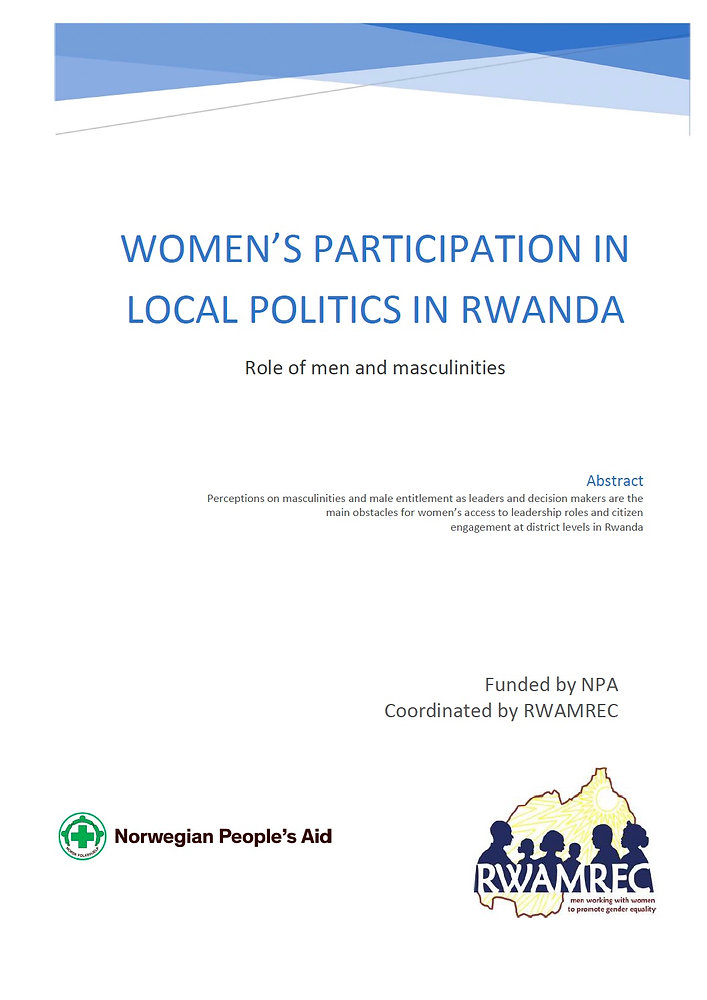 WOMEN’S PARTICIPATION IN LOCAL POLITICS IN RWANDA - Role of men and ...