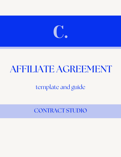 Affiliate Agreement | Contract Studio