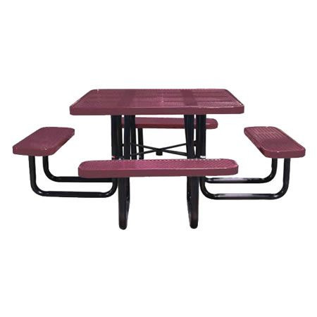 46" Square Perforated Metal Table | taylorinc
