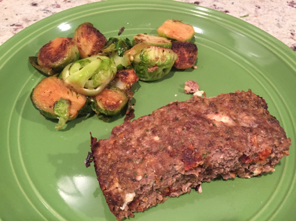 Wild Game Meatloaf with Sautéed Brussels Sprouts