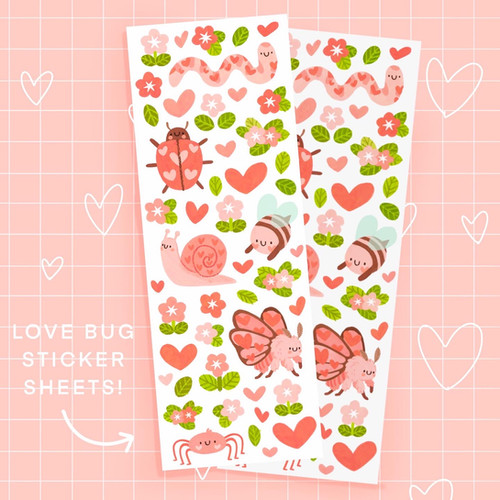Love bug Sticker Sheet | Ocean Hughes