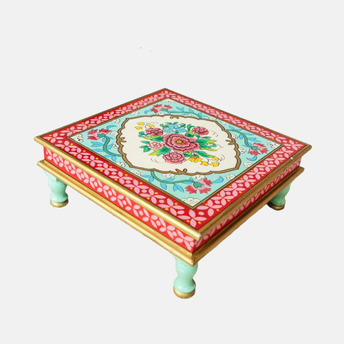 Rishika Hand Painted Bajot Table | Home Decor I Made In B