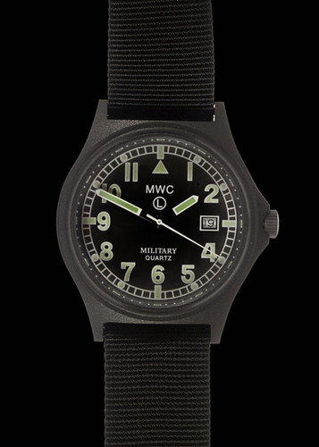 MWC G10 100m PVD Stealth Military Watch with Fixed Strap Bars, 10 Year ...