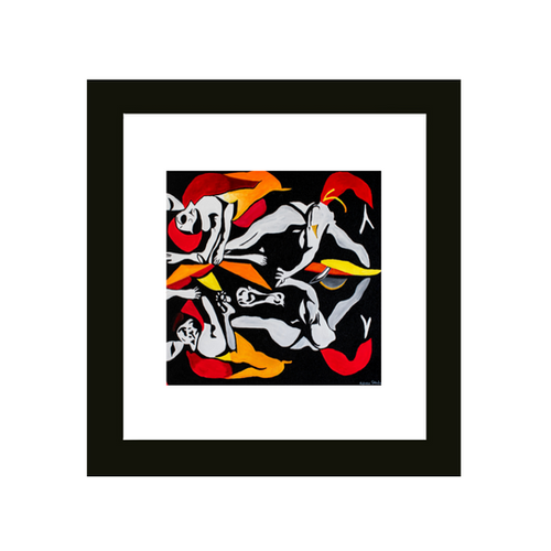 Picasso meets Caravaggio: Narcissus Reimagined | Yellow Red And Blue