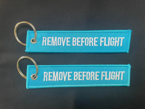 REMOVE BEFORE FLIGHT Key Tag - Light Blue | Lilac Sky