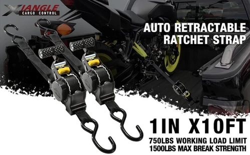 Heavy Duty Auto Retractable Ratchet Straps 10ft 1inch | Storm Overland
