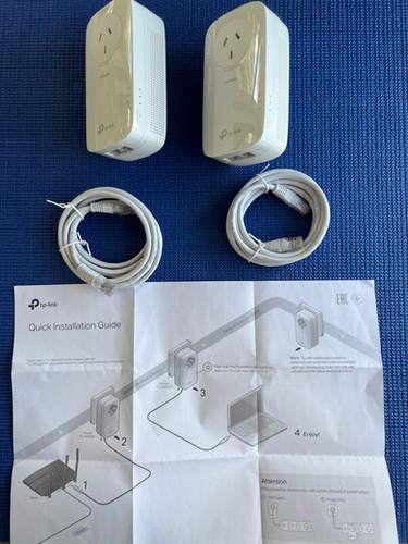 HIGH SPEED Tp-Link AV2000 2-Port Gigabit Passthrough Powerline Kit ...