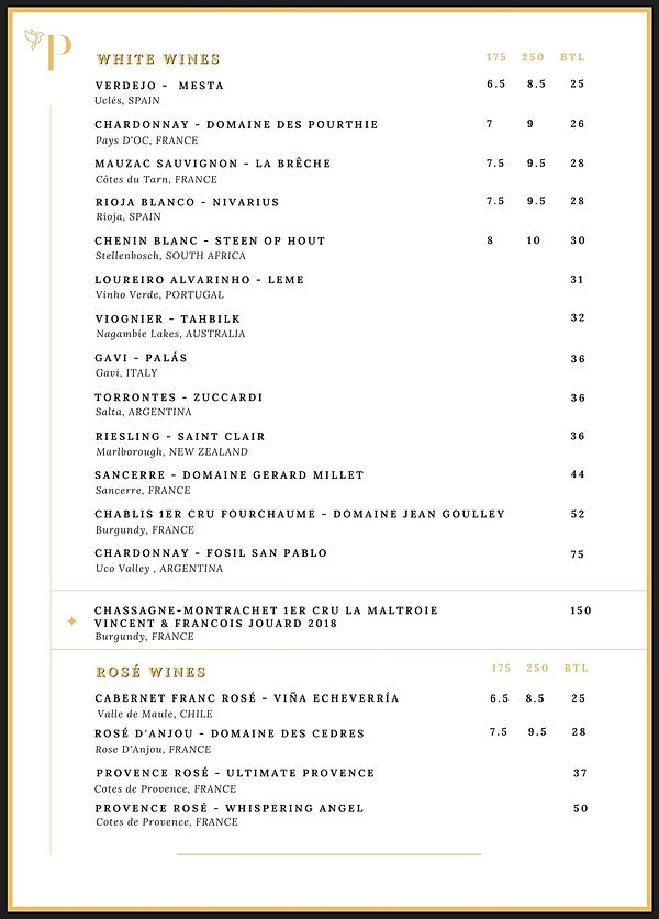 WINE MENU | PALOMA NEW