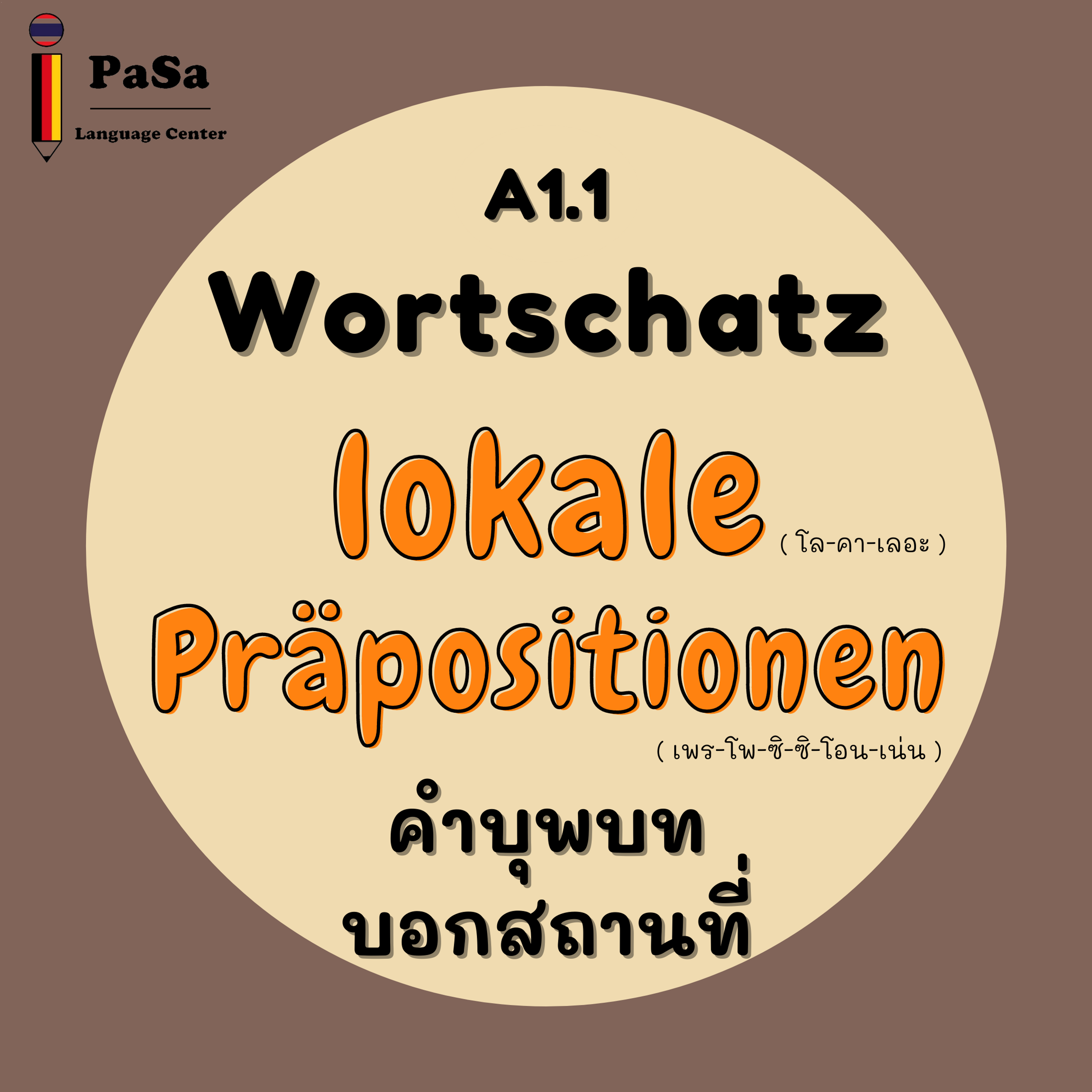Lokale Präpositionen Wortschatz A1 | I Pasa Language Center