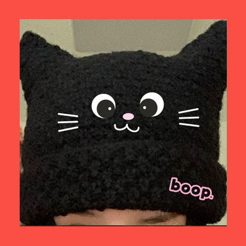 Boop Black Knit Hat | Smirk & Dagger Games