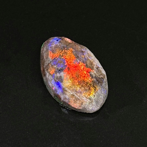 Color Scratch World Map Australian Andamooka Uncut Single Opal Cutter ...