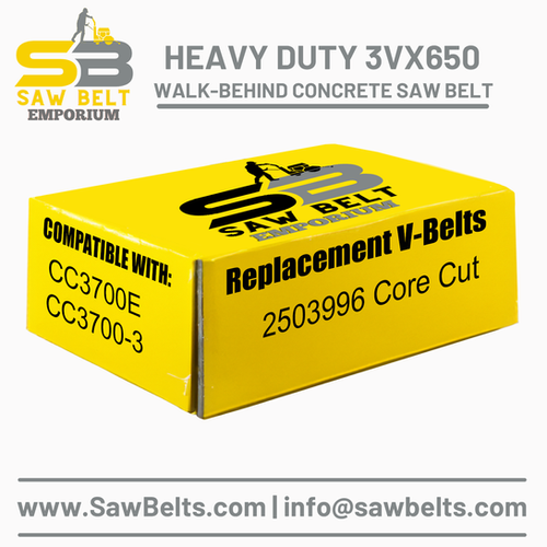 3VX650 Walk-Behind Concrete Saw Belt | 2503996 Core Cut | Saw Belt Emporium