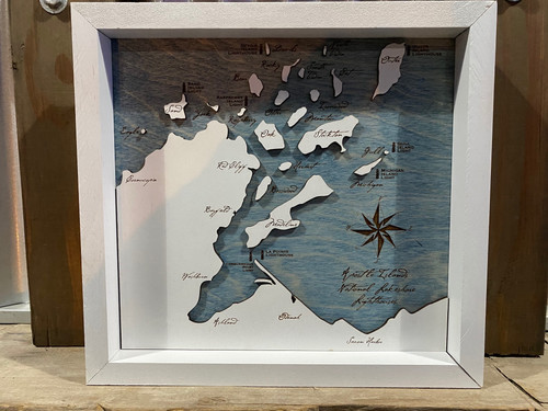 Handmade Apostle Islands Lighthouse Map | My Site