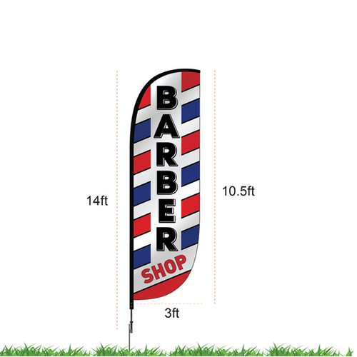 BARBER SHOP - Feather Flag | Promotionalsigns