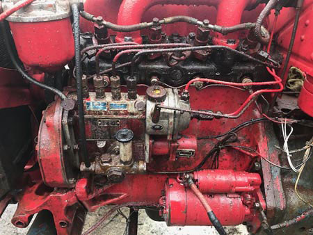 International B250 engine runs not well, holds water, for spares or ...