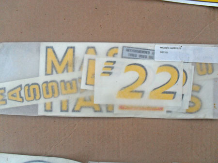 Massey Harris 22 Decals | Pocock