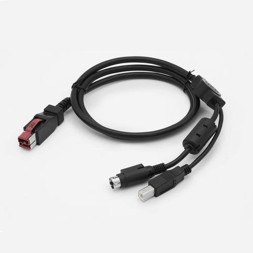 Powered 24V USB Cable to USB BM + Power DIN 3 Pin Splitter Cable | My Site