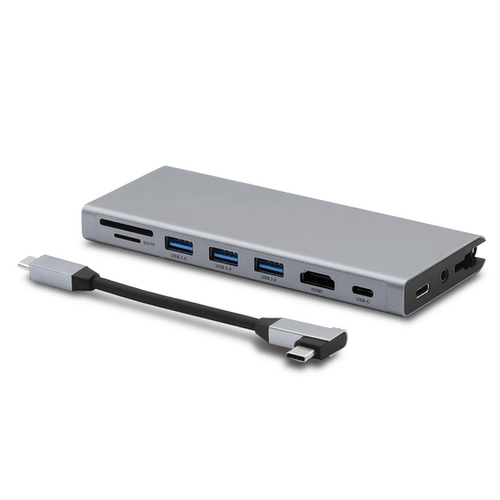 USB-C 8 Port Hub with Detachable Cable | Cable-Technology