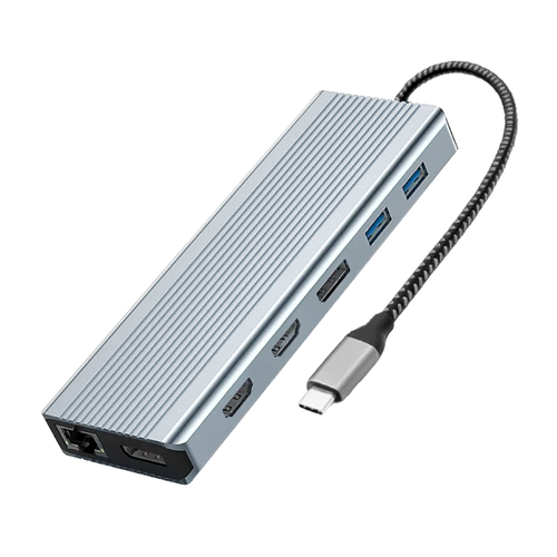 USB-C 10 Port Hub with HDMI and dual DisplayPort | Cable Technology Corp.