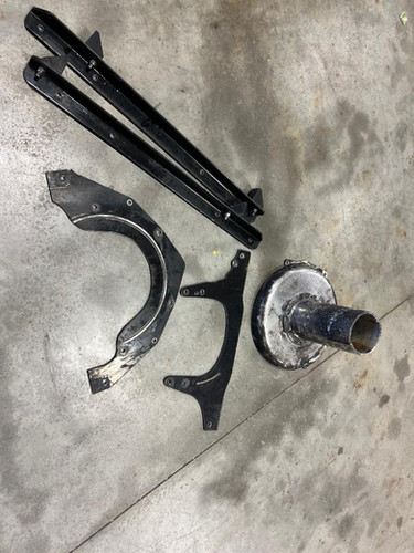 Black BBC rails, front and rear motor plates, driveshaft cover and ...