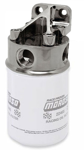 Remote Vertical Bulkhead Mount HP4 or HP6 Oil Filter Head - Polished ...