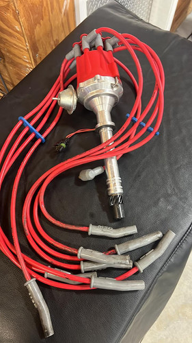 MSD pro-billet distributor PN 8360 with BBC spark plug wires | Huffman ...