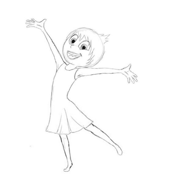 Learn to draw Joy from Inside Out with a pencil. Step-by-step drawing ...