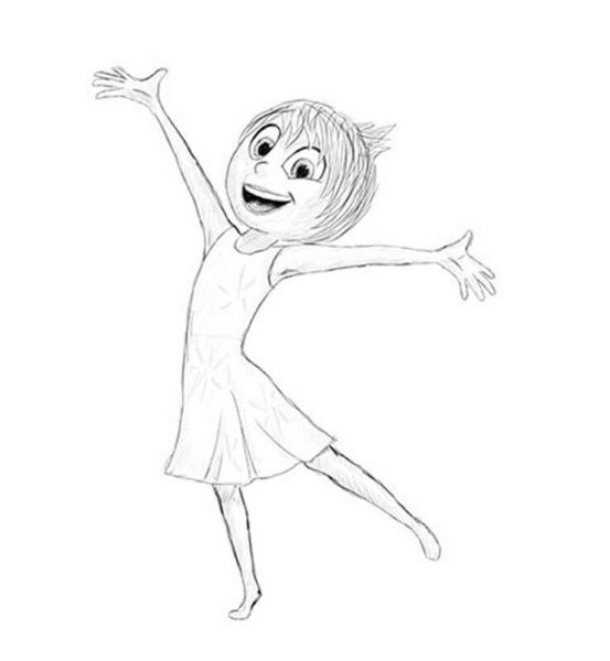 Learn to draw Joy from Inside Out with a pencil. Step-by-step drawing ...