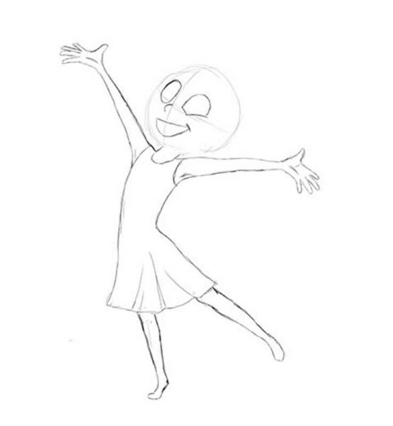 Learn to draw Joy from Inside Out with a pencil. Step-by-step drawing ...