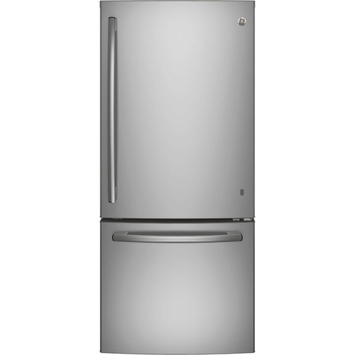 GE 21 CU. FT. BOTTOM MOUNT FRIDGE FINGERPRINT RESISTANT STAINLESS ...
