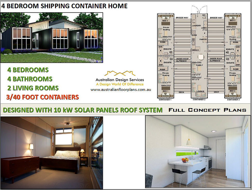 Cargo container homes australia:Titian 40ft 89.1 | Concept Home Plan ...